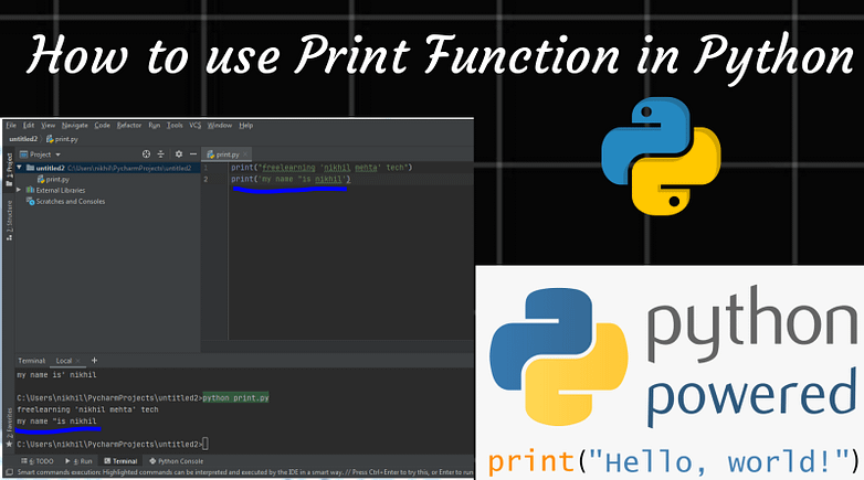How To Use Print Function Python ? - Free Learning Tech
